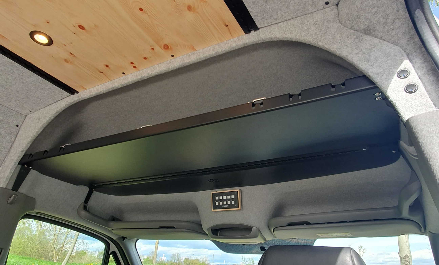 cab roof storage, headliner shelf, headliner shelve, sprinter, crafter ...